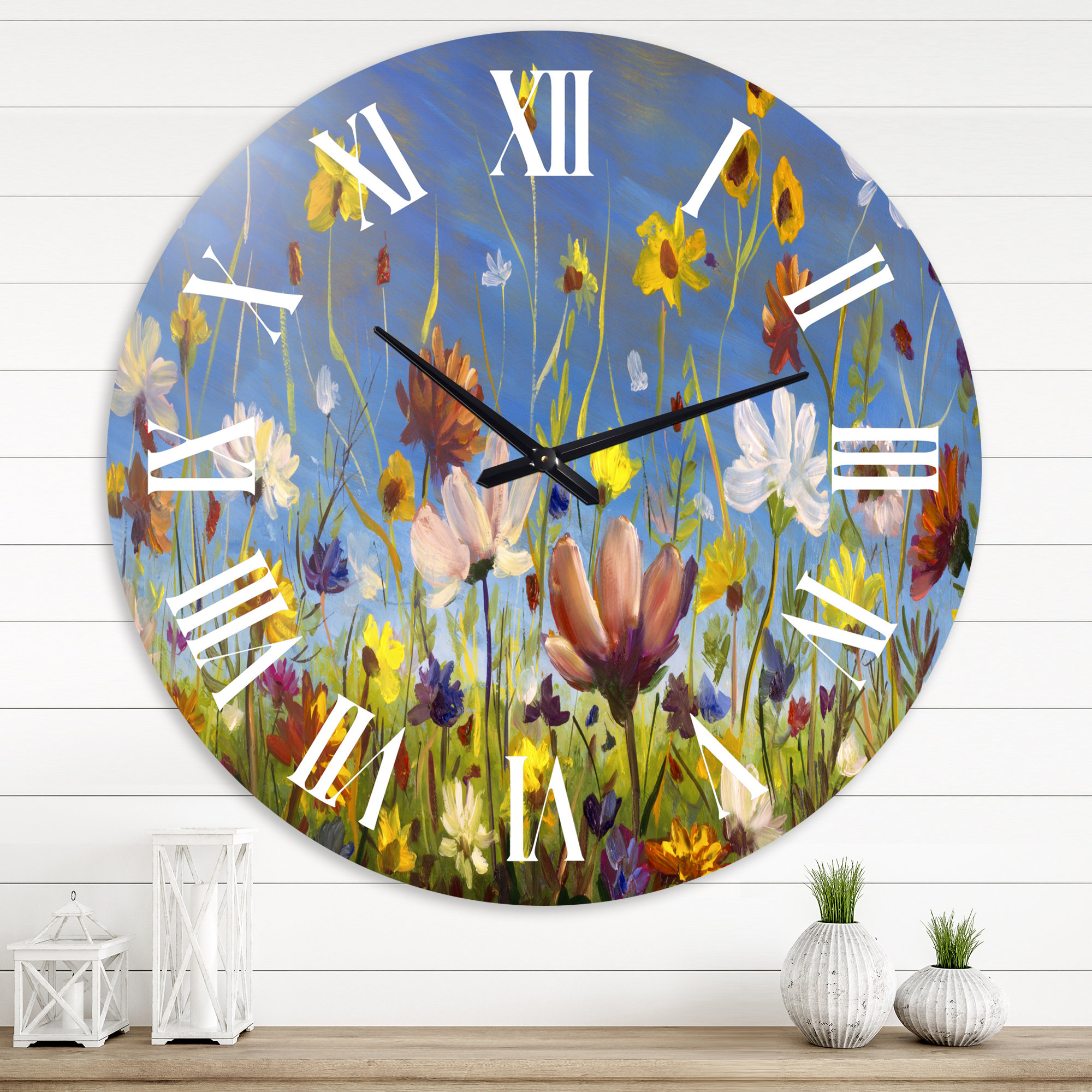 East Urban Home Daisies and Wildflowers In Summer Garden Field II ...