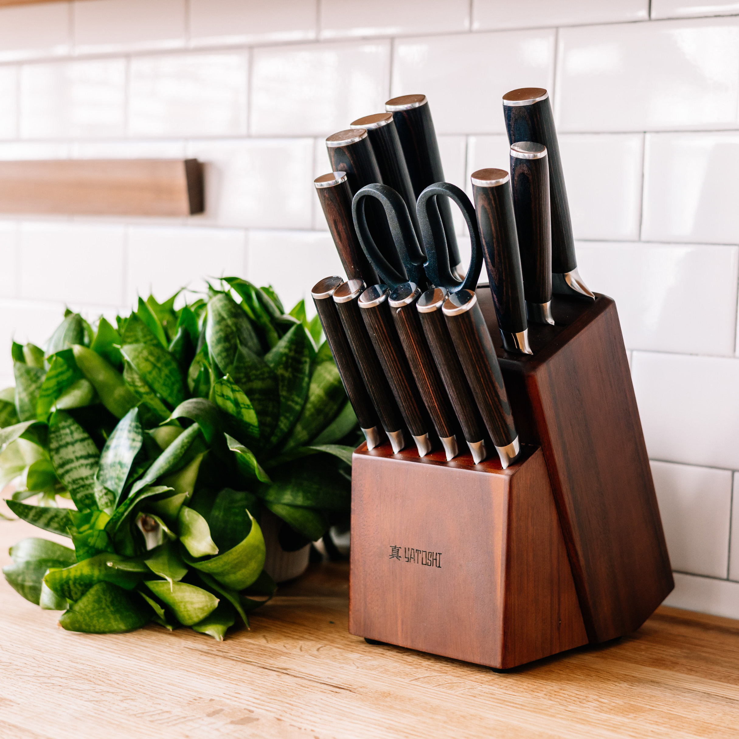 Yatoshi Knives Professional Kitchen Knife Block Set- Classic | Wayfair