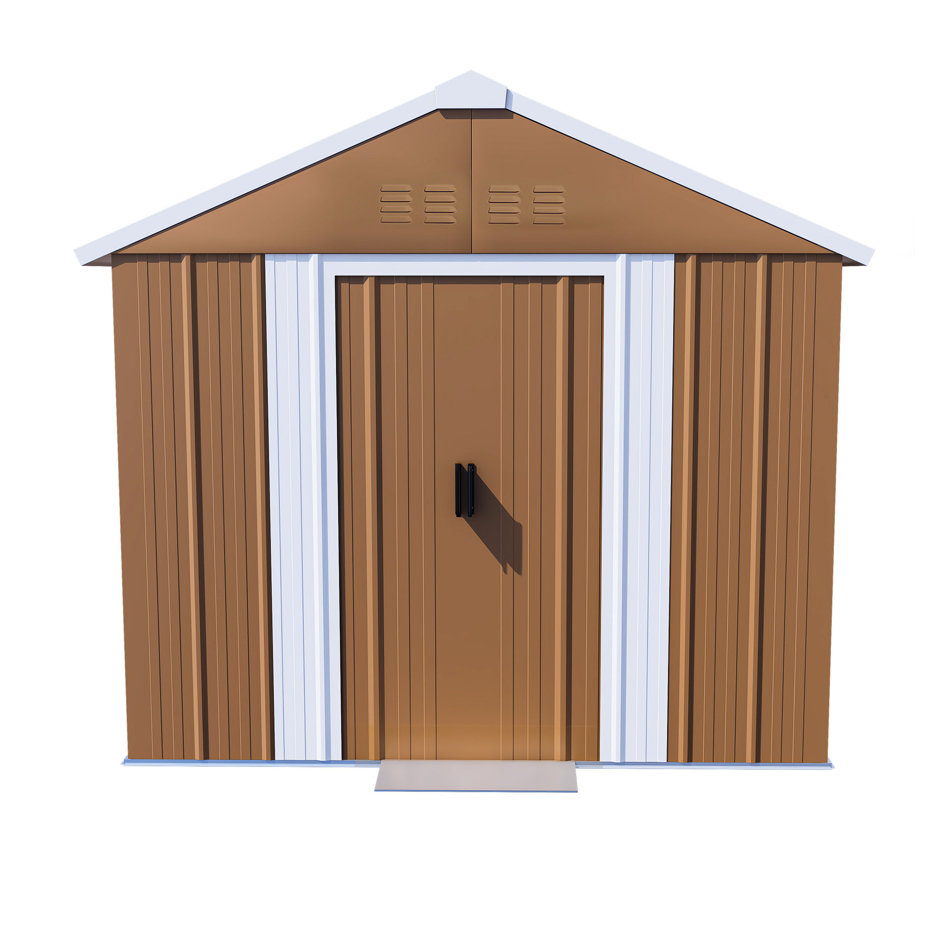 xingguangya 6x4 Ft, Shed, Sloped Roof, Galvanized Steel, Small Yards ...