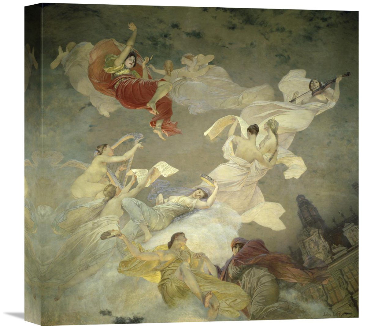 Global Gallery 'Muses of Paris' by Jules Joseph Lefebvre Painting Print ...