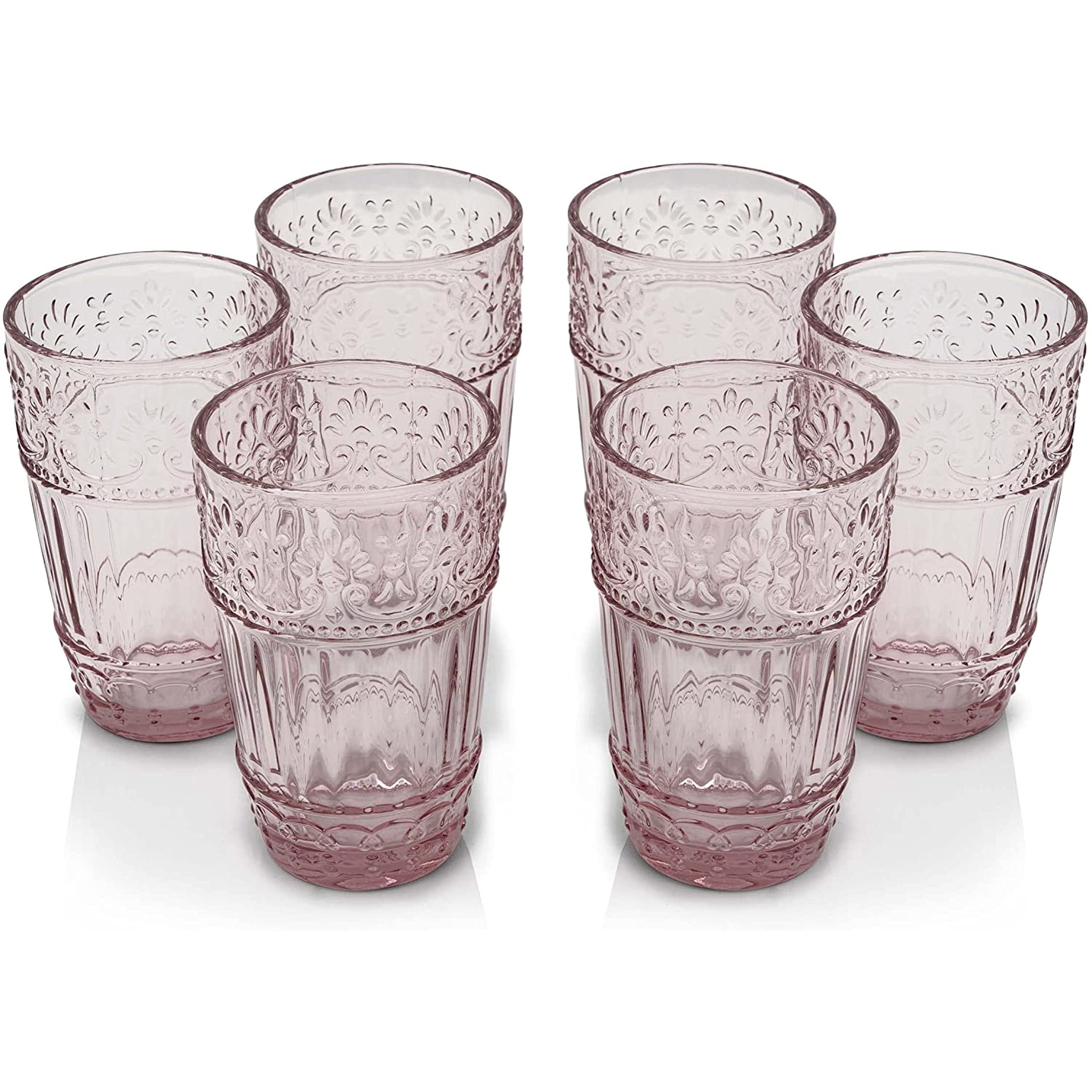 Bloomsbury Market | Glass Tumblers | Set Of 6 Drinking Glasses | 11Oz ...