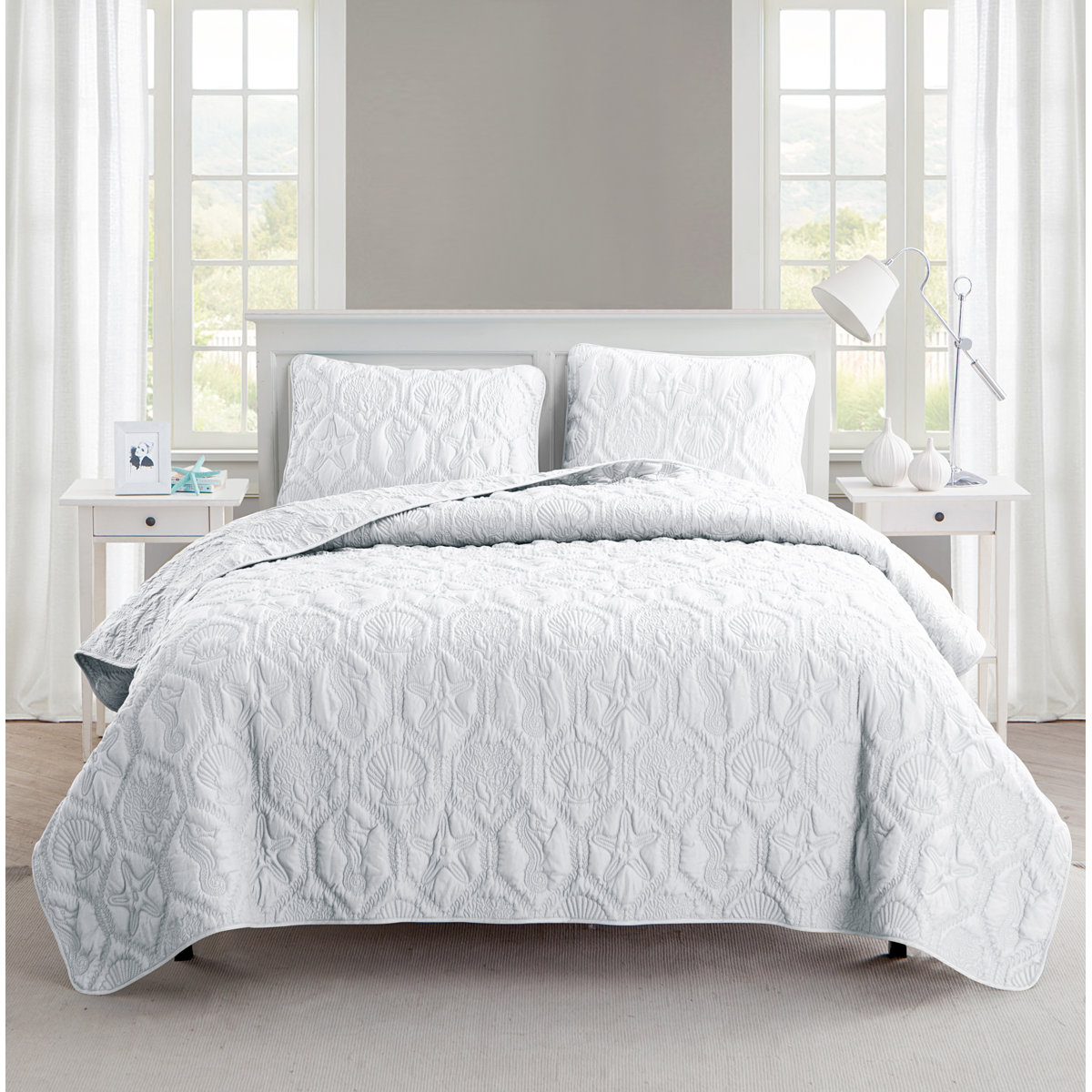 VCNY Shore 3-Piece Embossed Quilt Set & Reviews | Wayfair