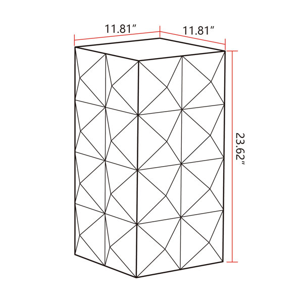 Latitude Run® Almendarez 23.65" Tall And Fir Side Table - Stunning 3D ...