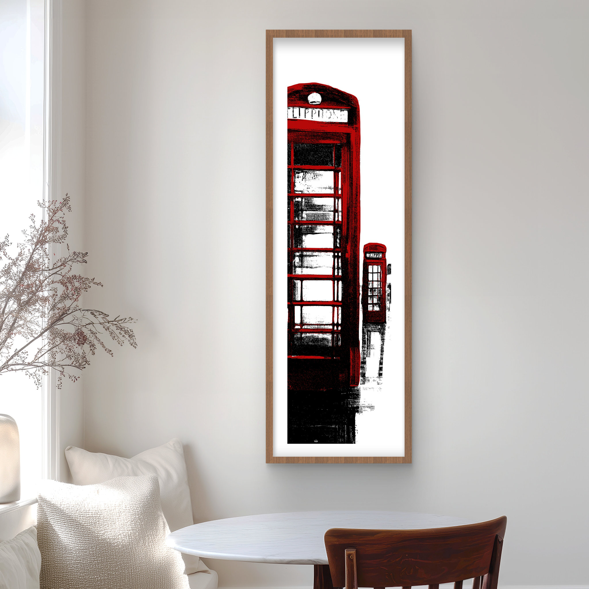 Lark Manor™ Telephone Box and Big Ben Print - White Framed Office Decor ...