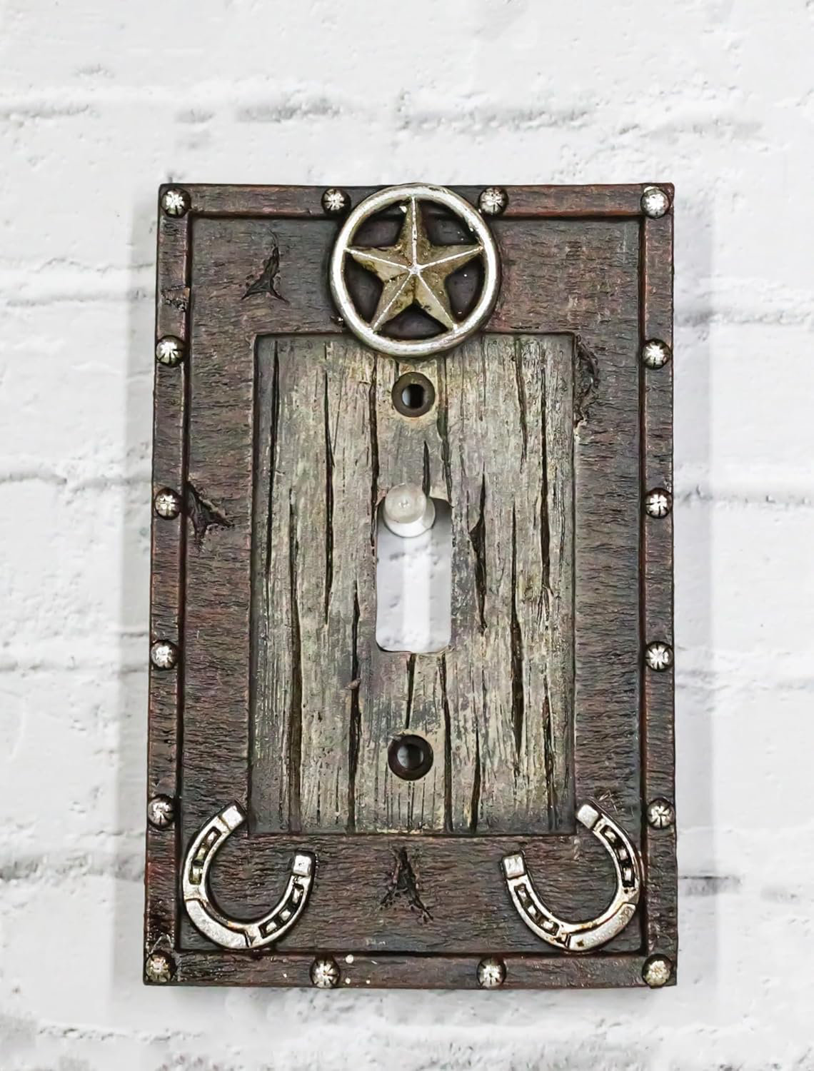 Loon Peak® Set Of 2 Rustic Western Star Lucky Horseshoes Single Toggle ...