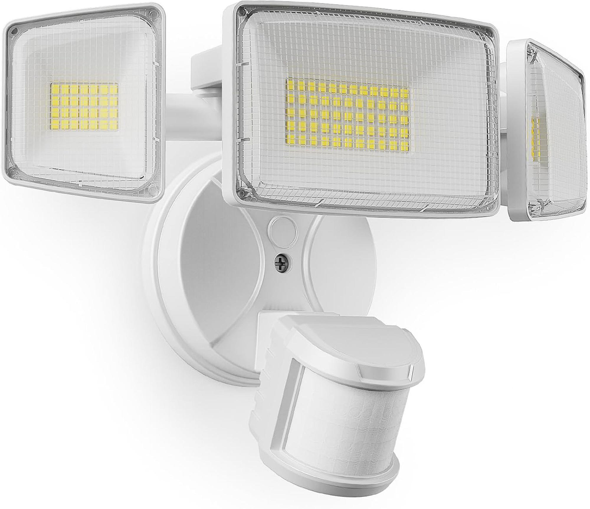 Latitude Run® 100W LED Motion Sensor Outdoor Flood Lights, Dusk To Dawn ...
