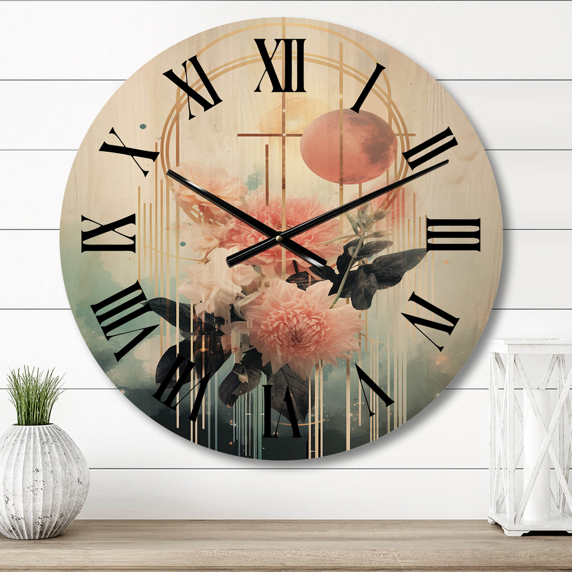 East Urban Home Vintage Boho Flower Collagein Faded Colors V - Modern ...