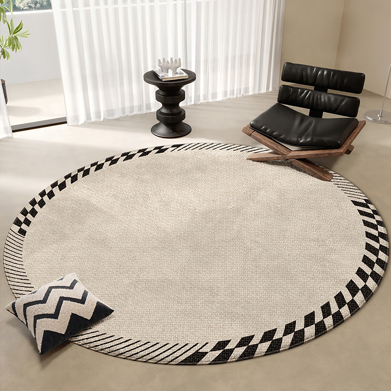 PURHOC Circular Floor Mat, Living Room, Study, Bedroom, Bedside ...