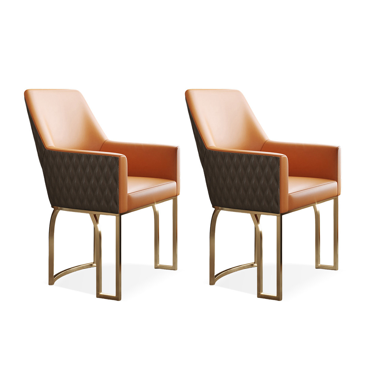 Decordreamss 23.23" Solid back arm Chair(Set of 2) | Wayfair