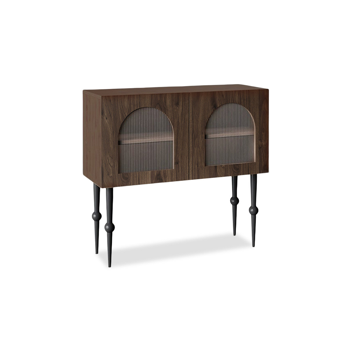 Canora Grey Walnut Manufactured Wood Rectangular Console Table | Wayfair