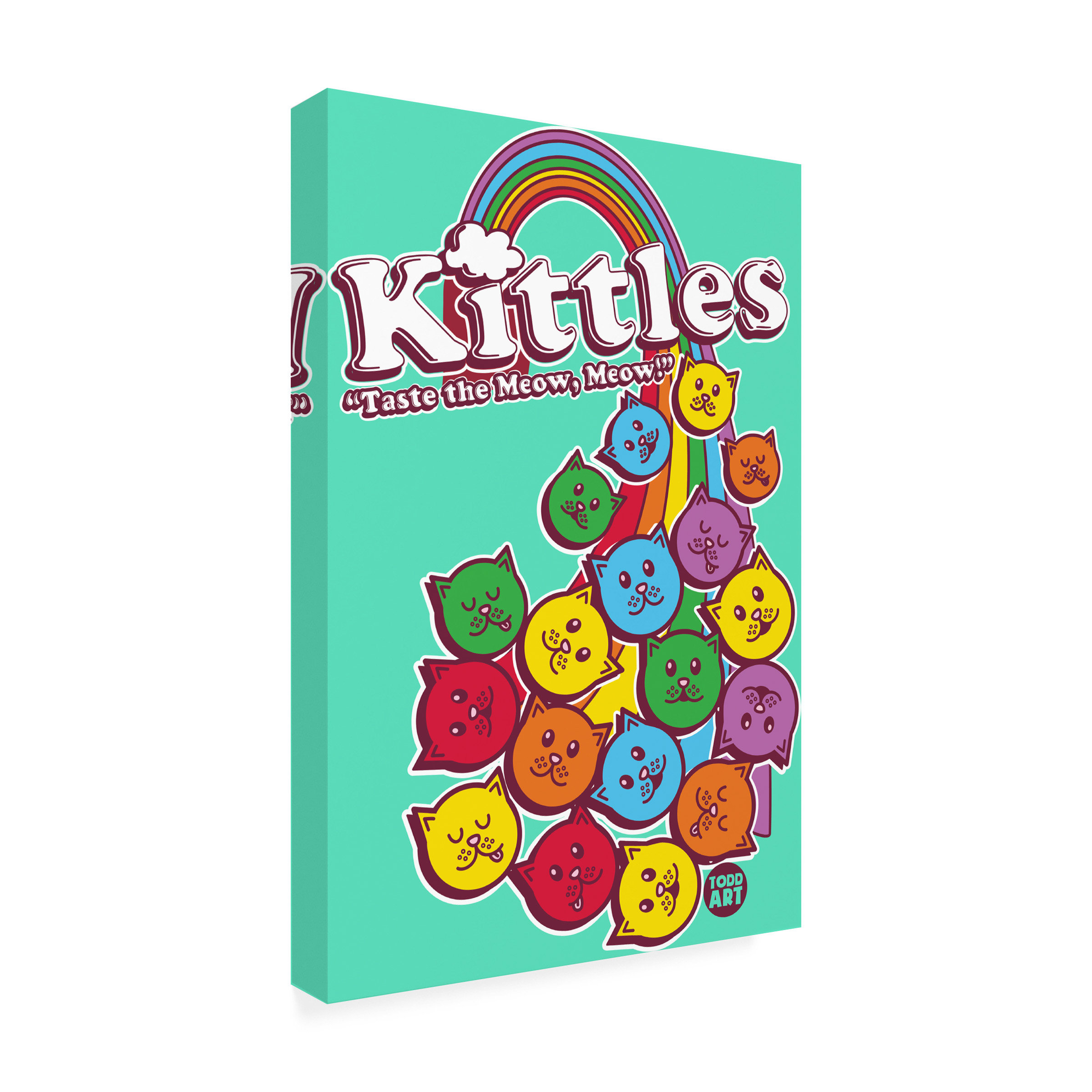 Trinx Kyller Funshine Kittles On Canvas by Toddart Print | Wayfair