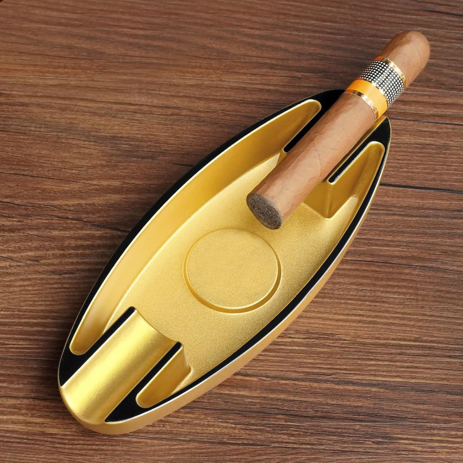 AMIBZ Cigar Ashtray, 2 Cigar Holder Portable Travel Ashtray Unique ...