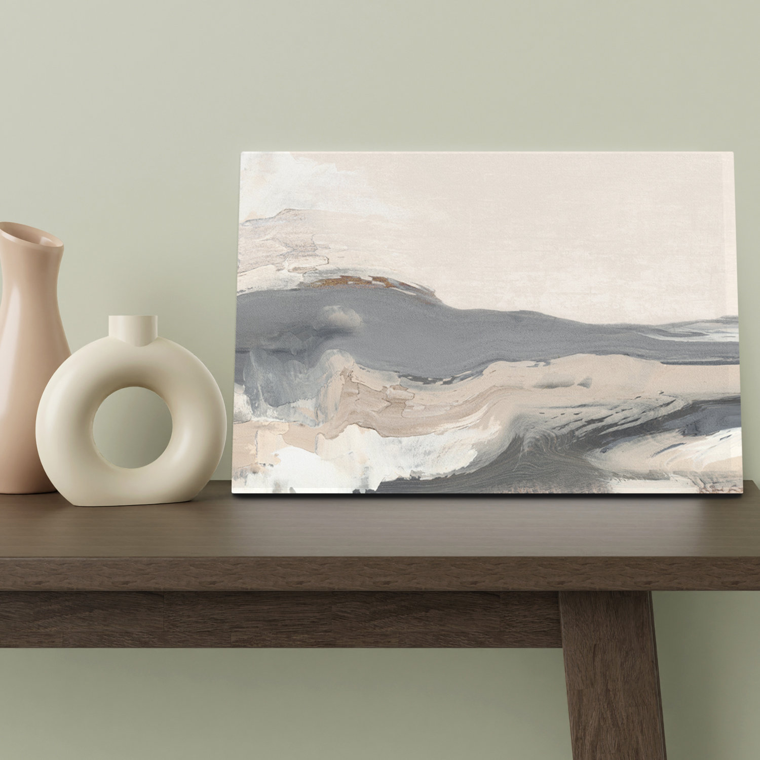 Highland Dunes Muted Waves Over Calm Shore - Coastal Shells And Coral ...