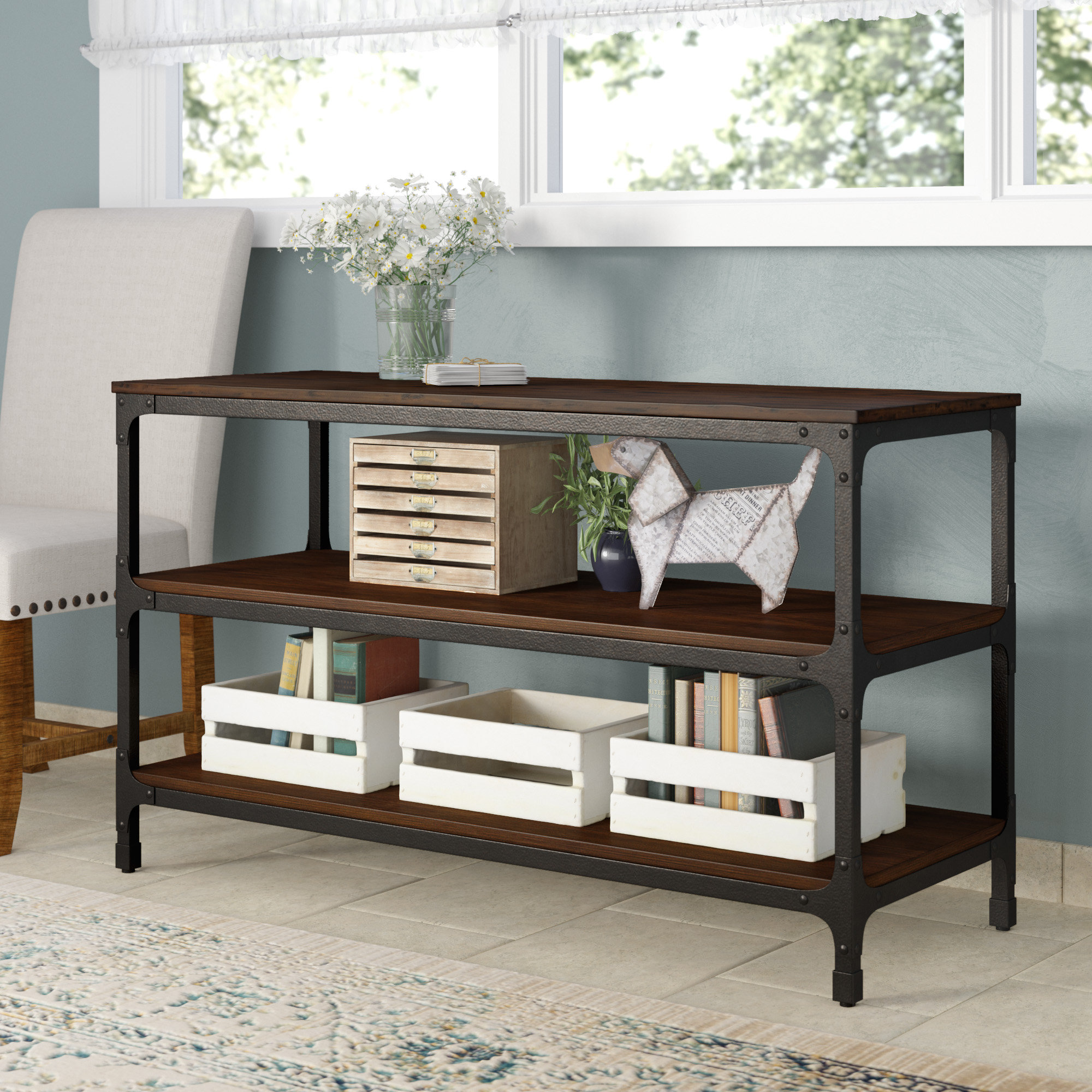 Laurel Foundry Modern Farmhouse® Berman 48" Solid Wood Console Table ...