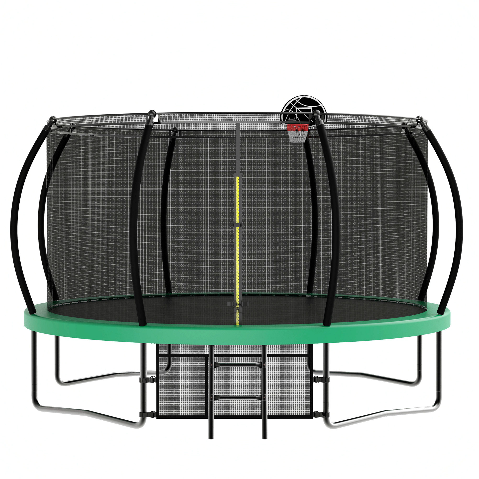 Creationstry Solid Trampoline with Safety Enclosure Net & Ladder ...