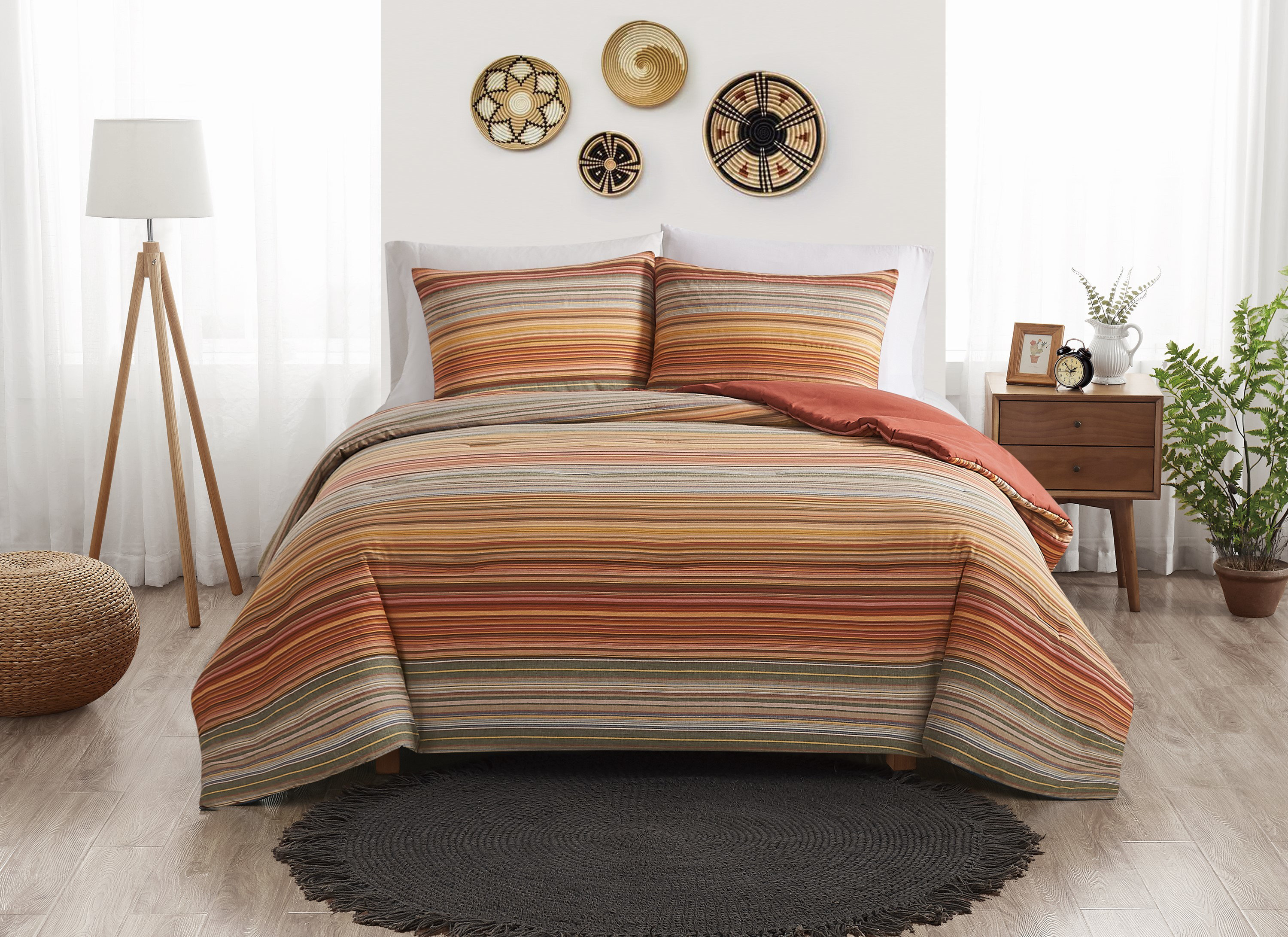Brooklyn Loom Sunset Stripe Yarn Dye | Wayfair