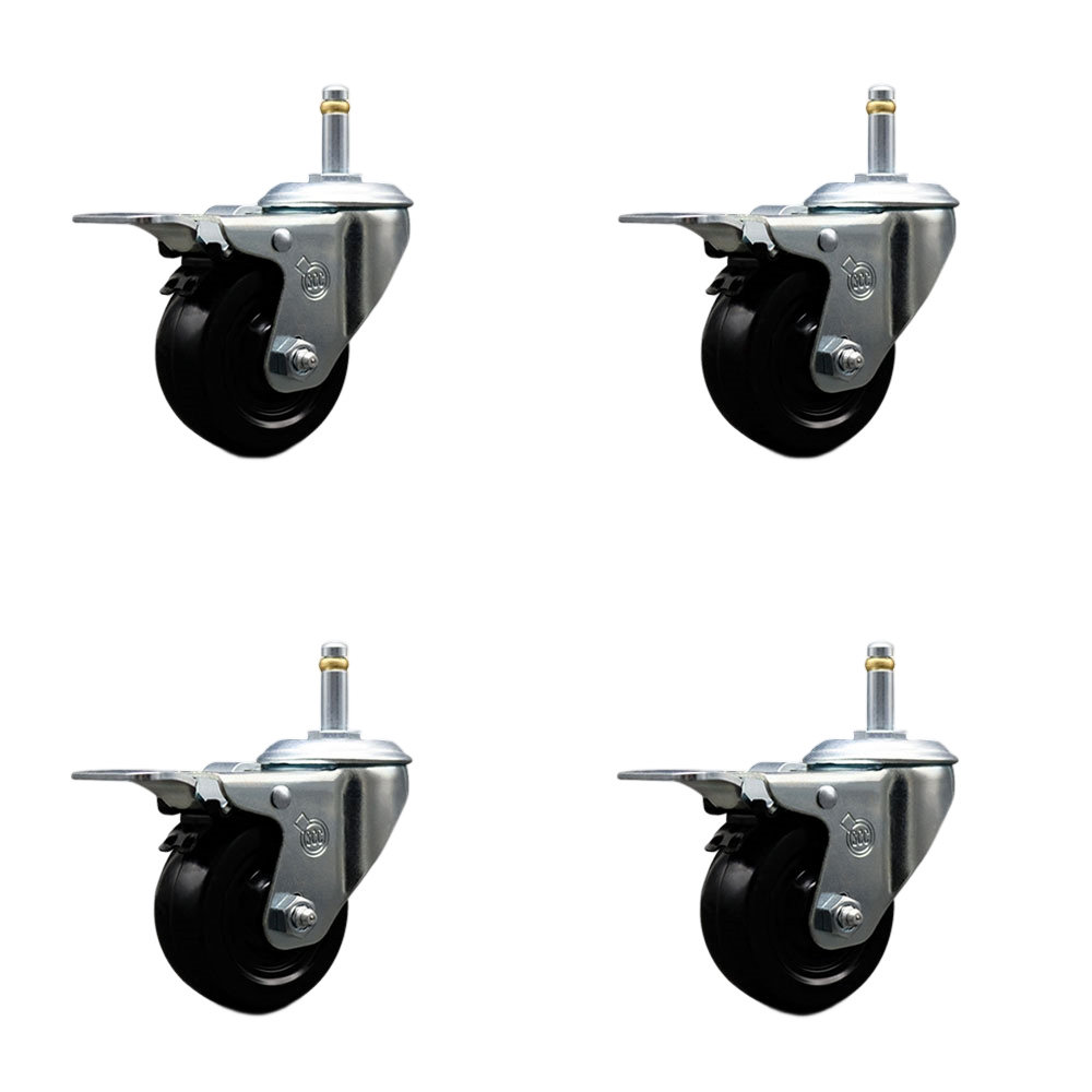 Service Caster Hard Swivel Grip Ring Stem Caster | Wayfair