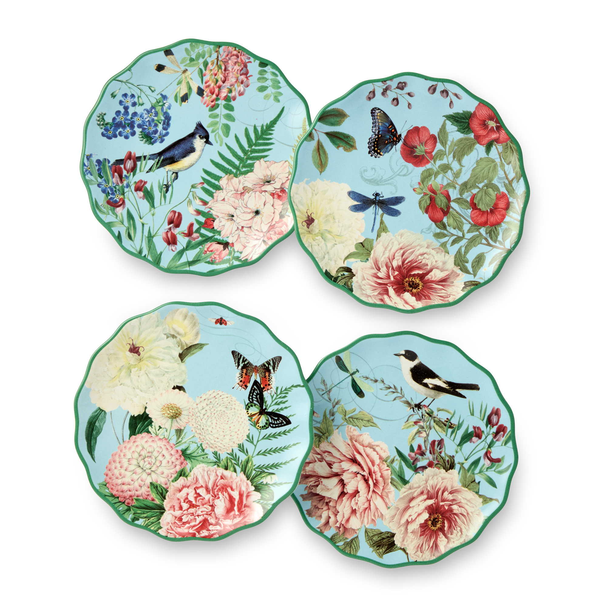 Certified International Flora Set of 4 Canape Plates 6in - Wayfair Canada
