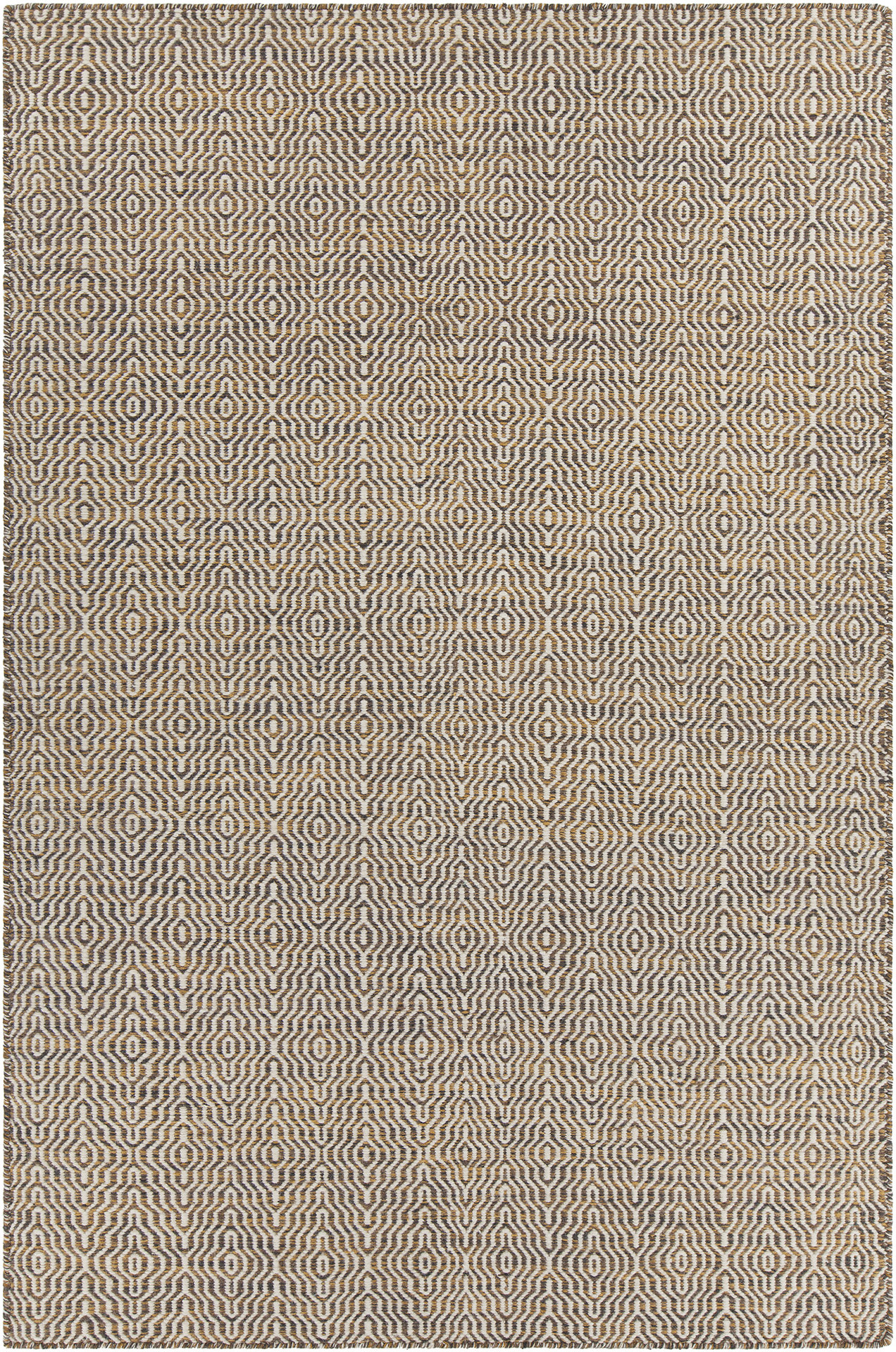 Chandra Rugs Crest Textured Gold Area Rug | Wayfair