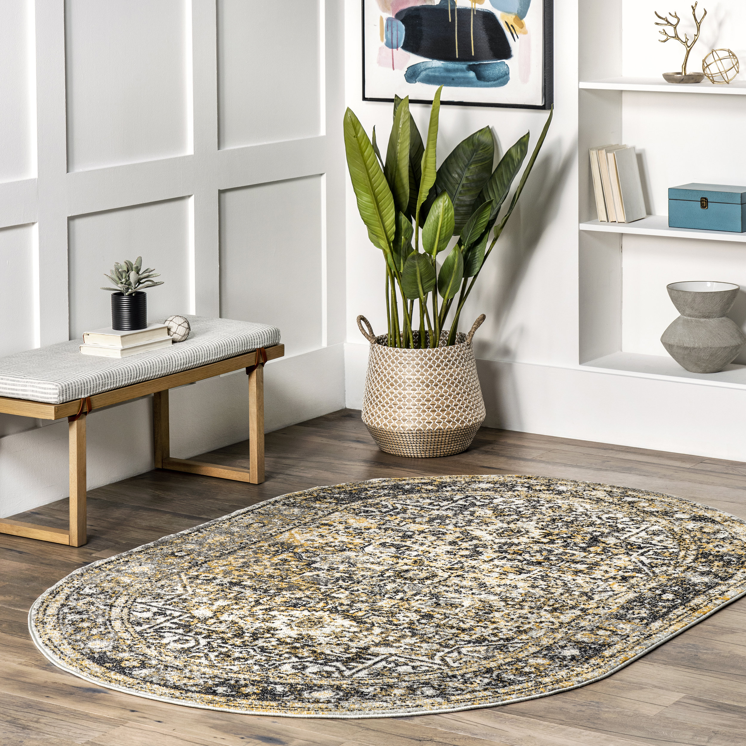 Bungalow Rose Dolezal Oriental/Persian Area Rug for Living Room Bedroom ...