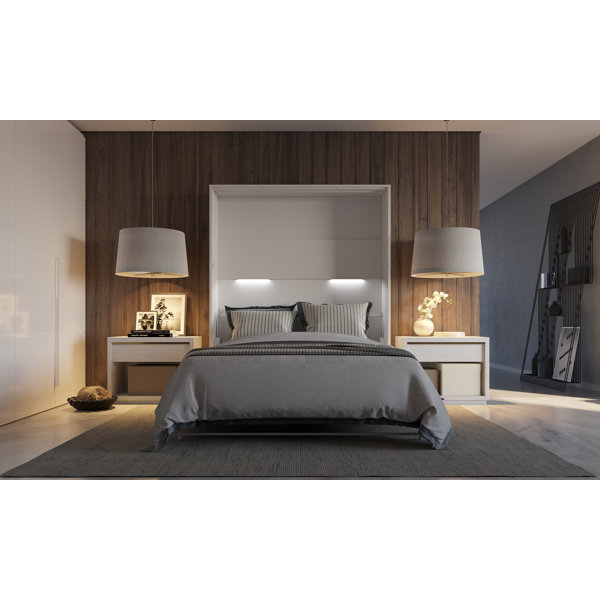 Ivy Bronx Ayvri European Kingsize (160 x 200cm) Upholstered Murphy Bed ...