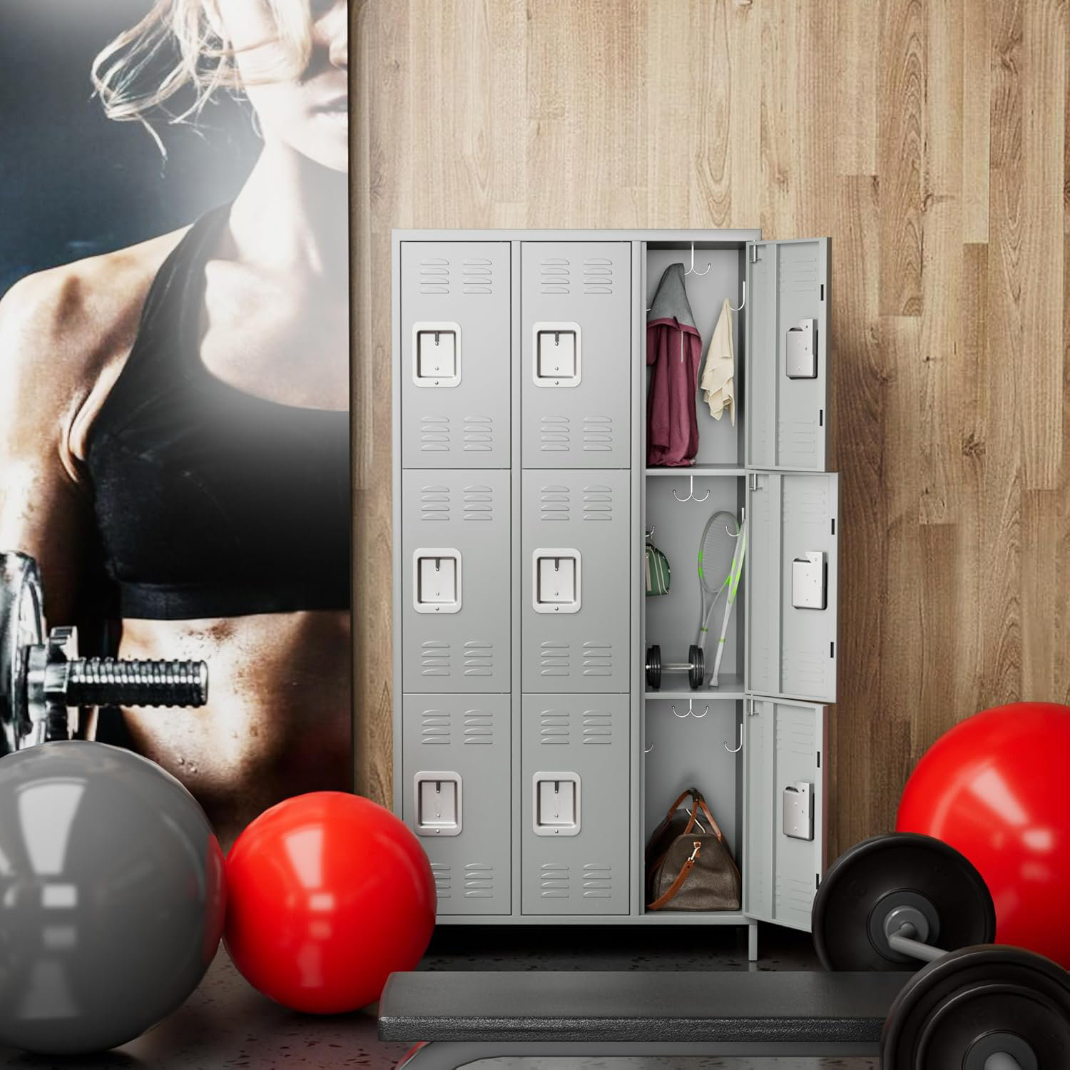GangMei Metal Lockers For Employees School Office Gym Home Lockers ...