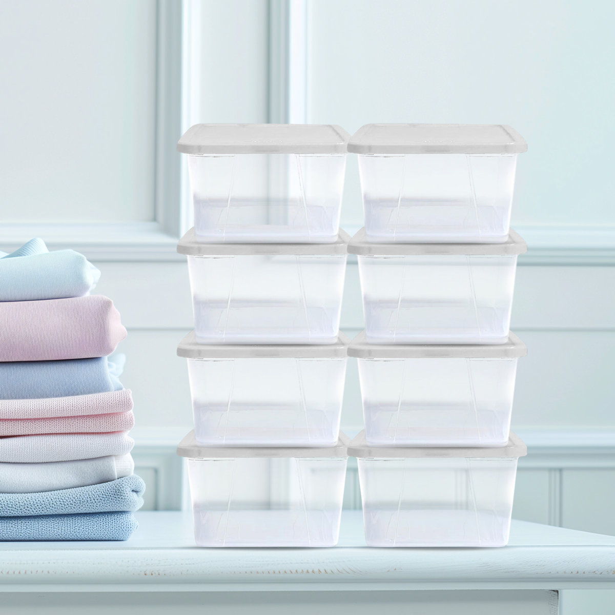 Homz Stackable Plastic Storage Container & Reviews | Wayfair