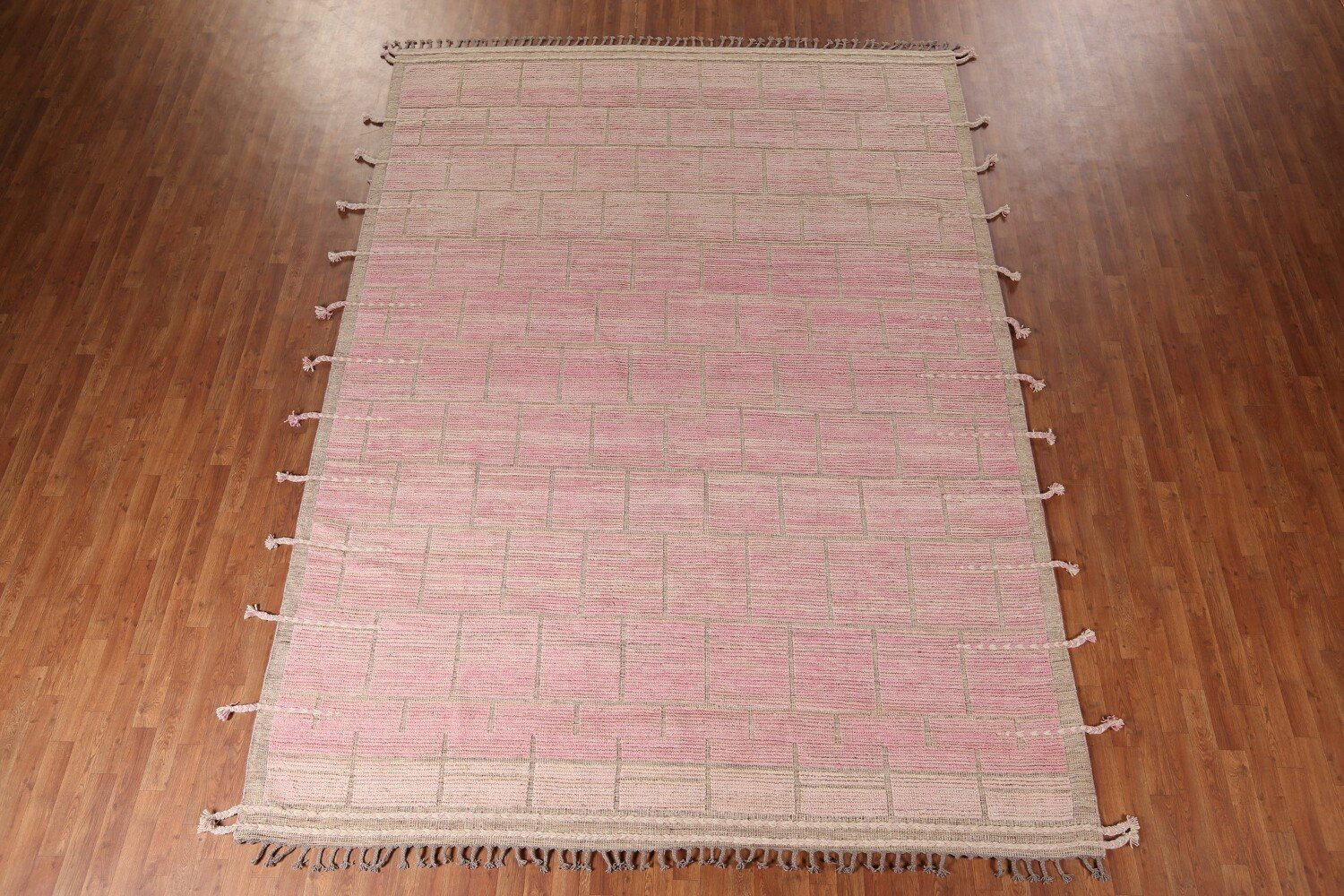 Dakota Fields Handmade Pink Moroccan Wool Area Rug 9x13 | Wayfair