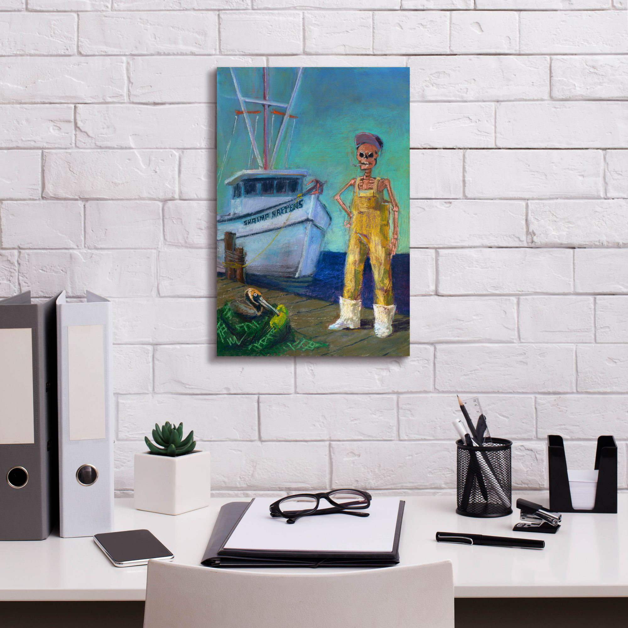 Trinx 'Shrimp Happens' By Marie Marfia Fine Art, Canvas Wall Art | Wayfair