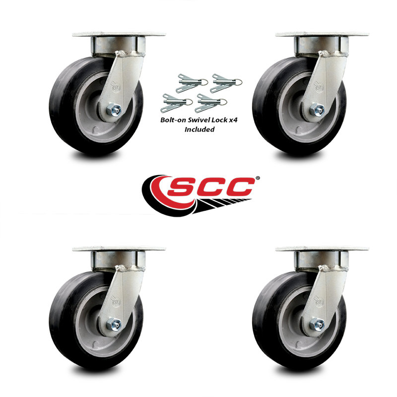 Service Caster Kingpinle Swivel Caster Set with Swivel Locks | Wayfair