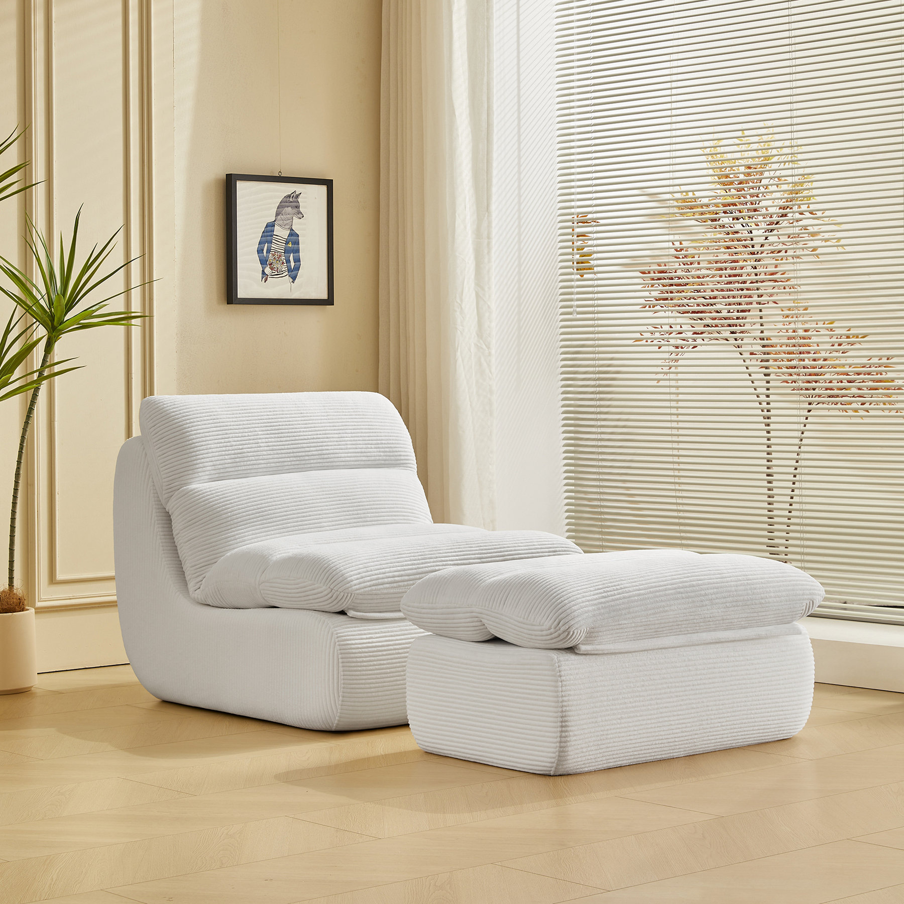 George Oliver Modern Compressed Lounge Chair with Ottoman - Wayfair Canada