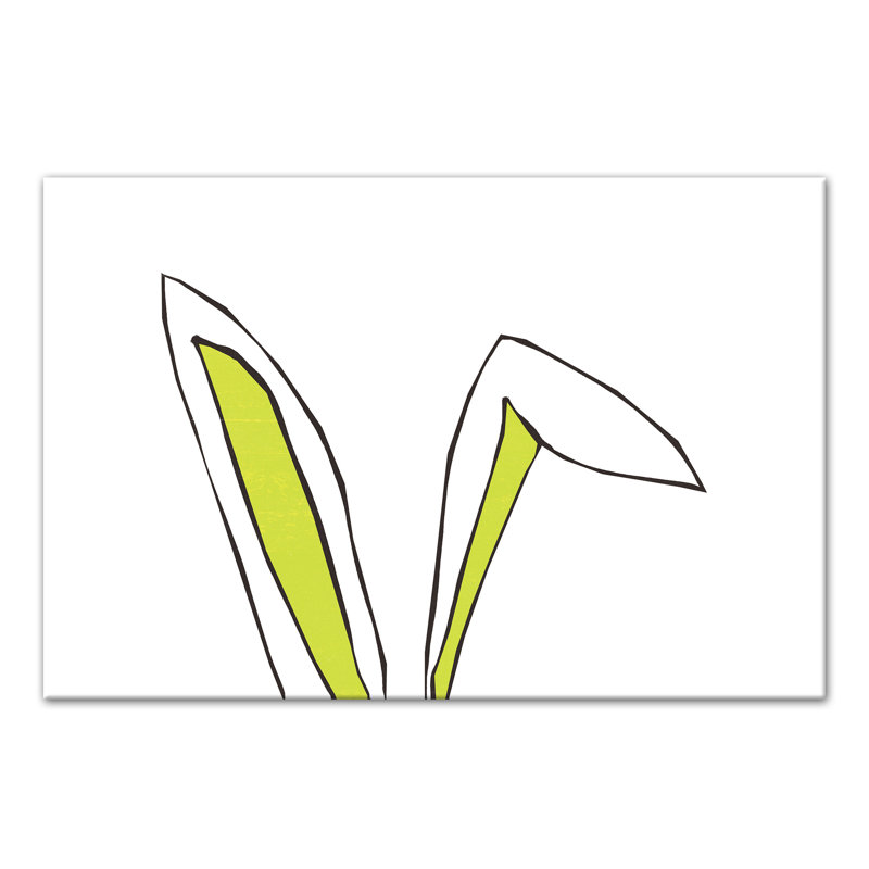 Wrought Studio 'Cartoon Rabbit Ears' Graphic Art Print on Wrapped ...