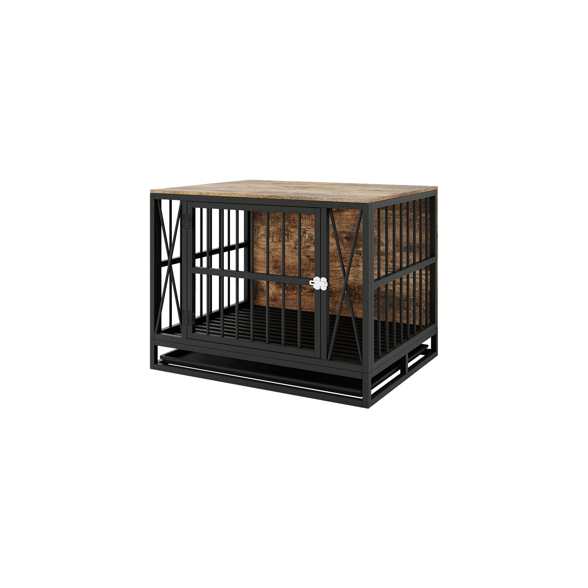 17 Stories Dog Crate Furniture, 32.67 Inches Dog Kennel For Dogs Up To ...