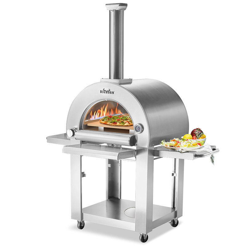 Big Horn Outdoors Stainless Steel Freestanding Propane Pizza Oven ...