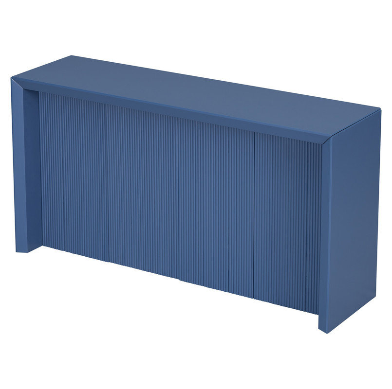 Latitude Run® Acacia Wood Veneer Simple Entryway Table with Wavy Design ...