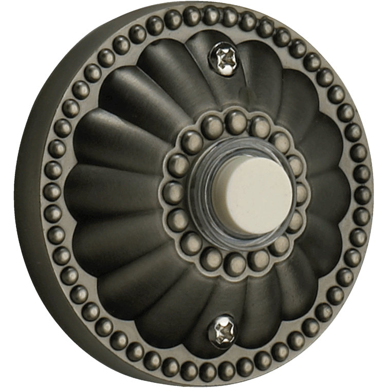 Charlton Home® Antique Silver Push Button Doorbell & Reviews | Wayfair