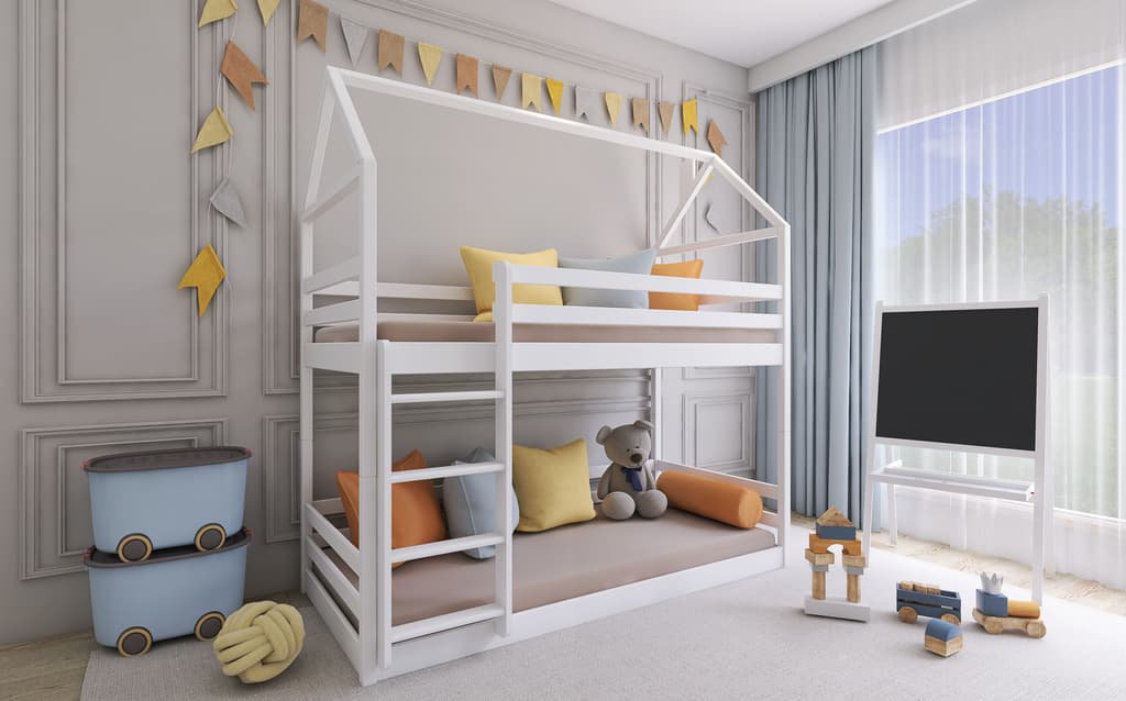 Harriet Bee Sturdy White Wooden Bunk Bed Axel | Wayfair.co.uk