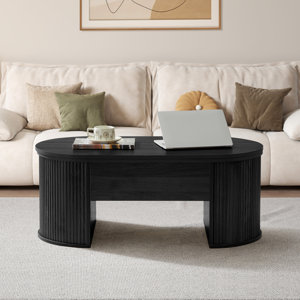 ABCOJ 39.37'' W Oval Lift Top Coffee Table With Storage - Wayfair Canada