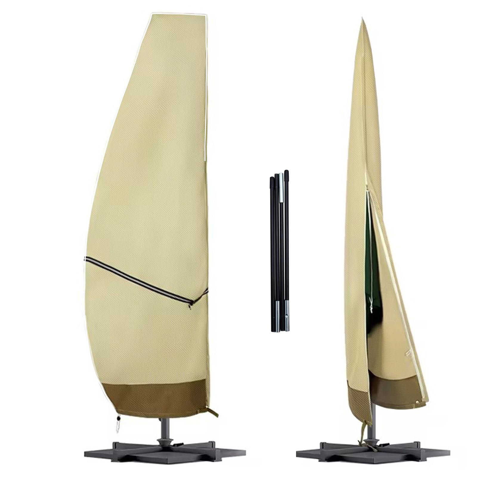 Latitude Run® Patio Umbrella Cover Waterproof: 600D Heavy Duty Outdoor ...