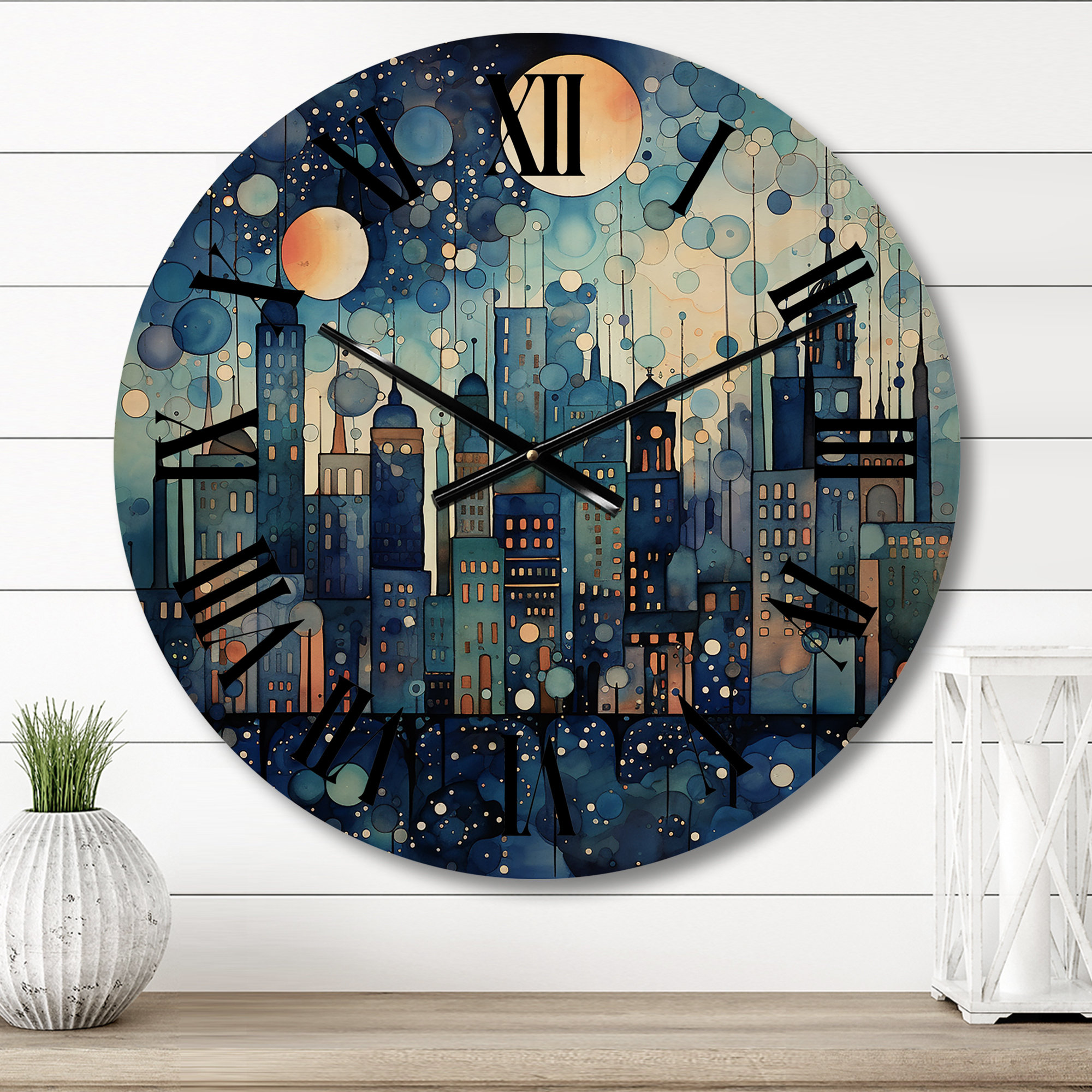 East Urban Home Urban Utopia III - Abstract Collages Oversized Wood ...