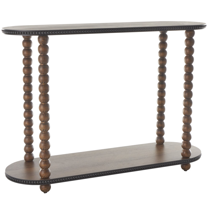 Alcott Hill® Chirillo Wood Oval Spindle 1 Shelf Brown Console Table ...