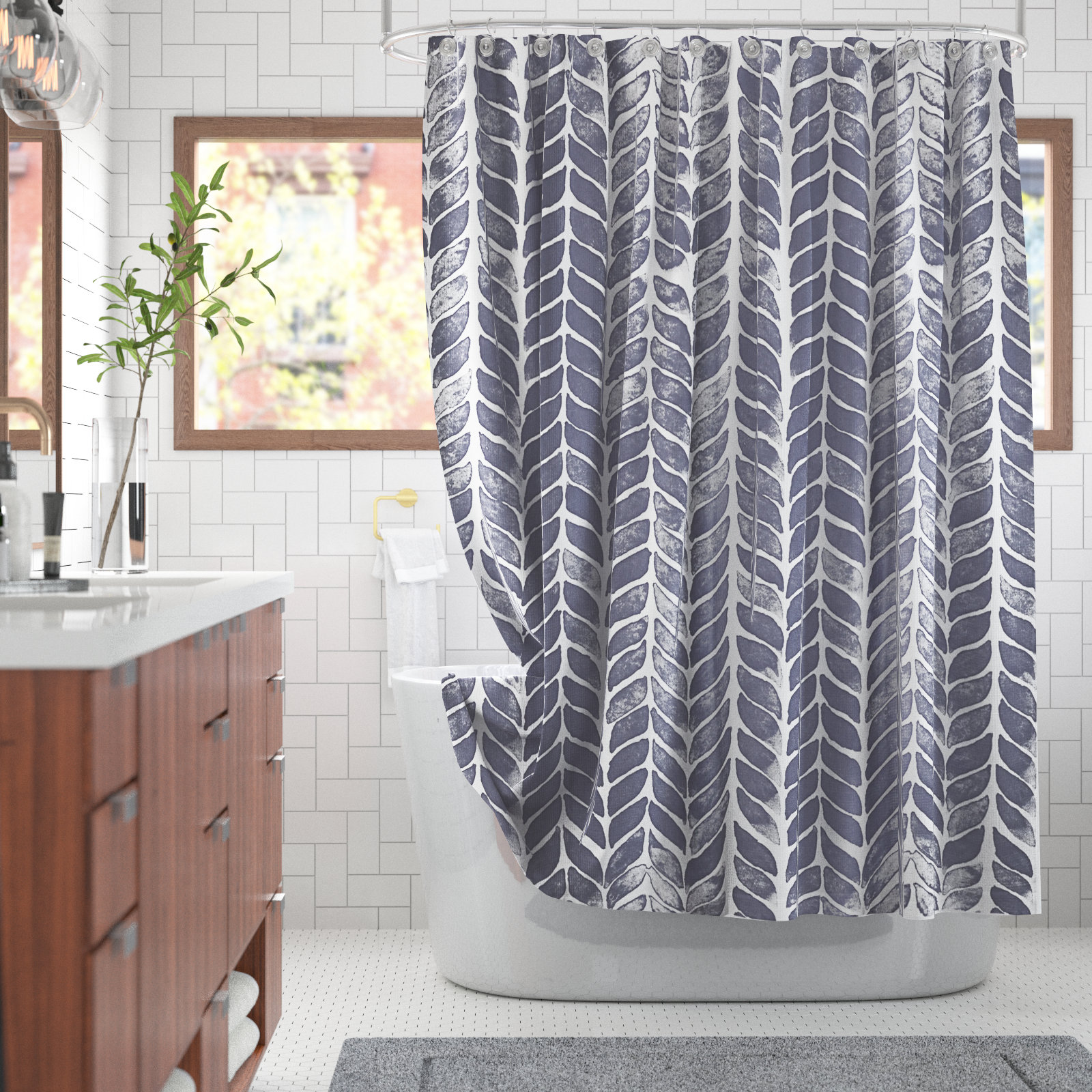 Wade Logan® Alisun Geometric Single Shower Curtain & Reviews | Wayfair