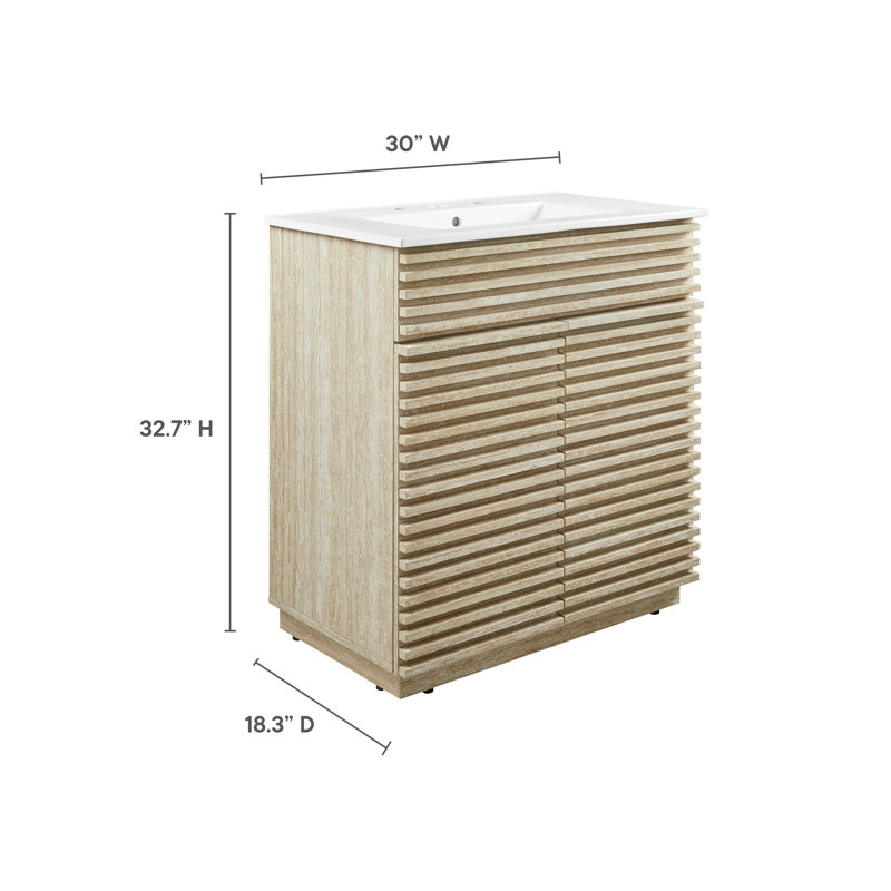 Modway Render 30" Bathroom Vanity With Sink In White | Wayfair