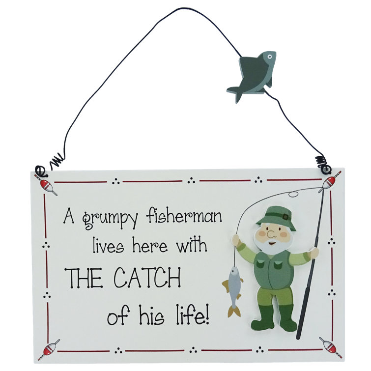 Happy Larry Grumpy Fisherman Lives Wall Décor | Wayfair.co.uk