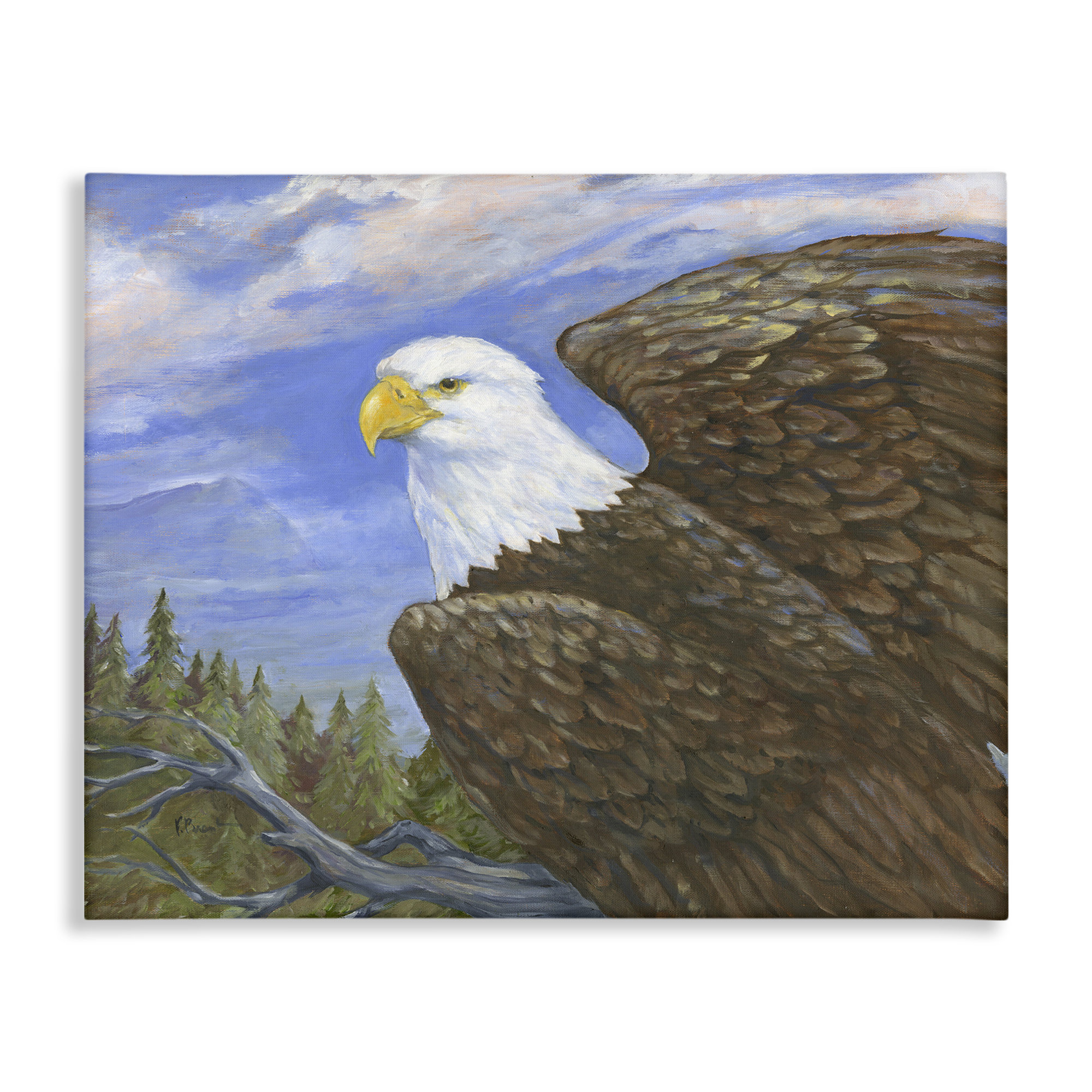 Union Rustic Eagle Overlook from Tree Top Canvas, design by Paul Brent ...