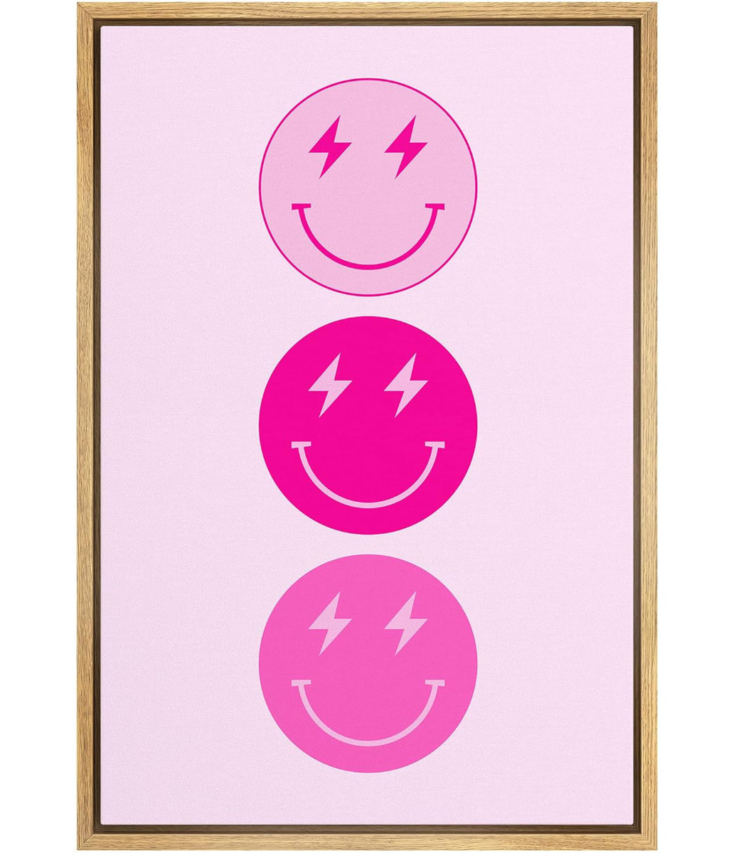 IDEA4WALL Bright Preppy Animals Hot Pink Preppy Room Decor Smiley Face ...