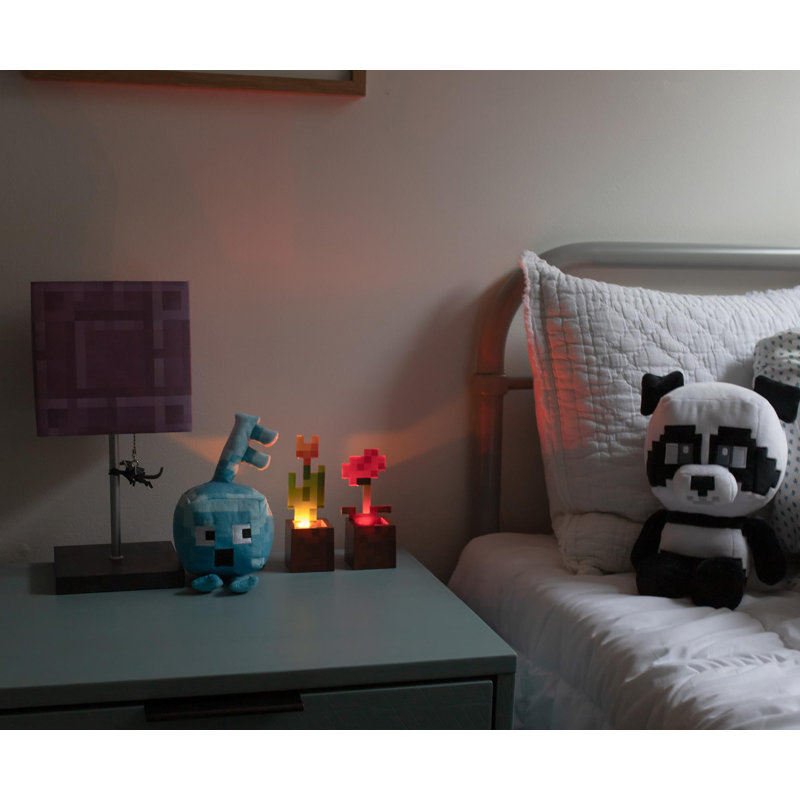 Ukonic Minecraft Orange Tulip And Poppy Flower Pot Mood Lights | Wayfair