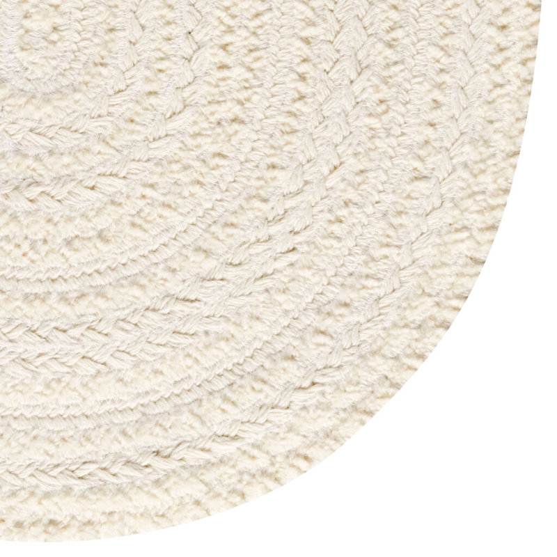 Dovecove Oval Striped Hand Braided Beige Area Rug | Wayfair