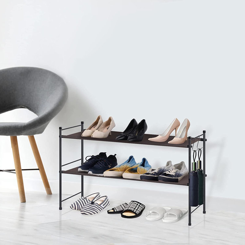 Rebrilliant 2 Tier Shoe Rack Wall Tower Cabinet Storage Organizer Home ...