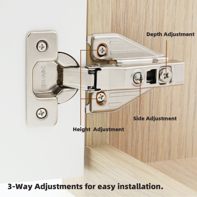 Decobasics 105 Degree 3 Way Adjustability Full Cup Hinge | Wayfair